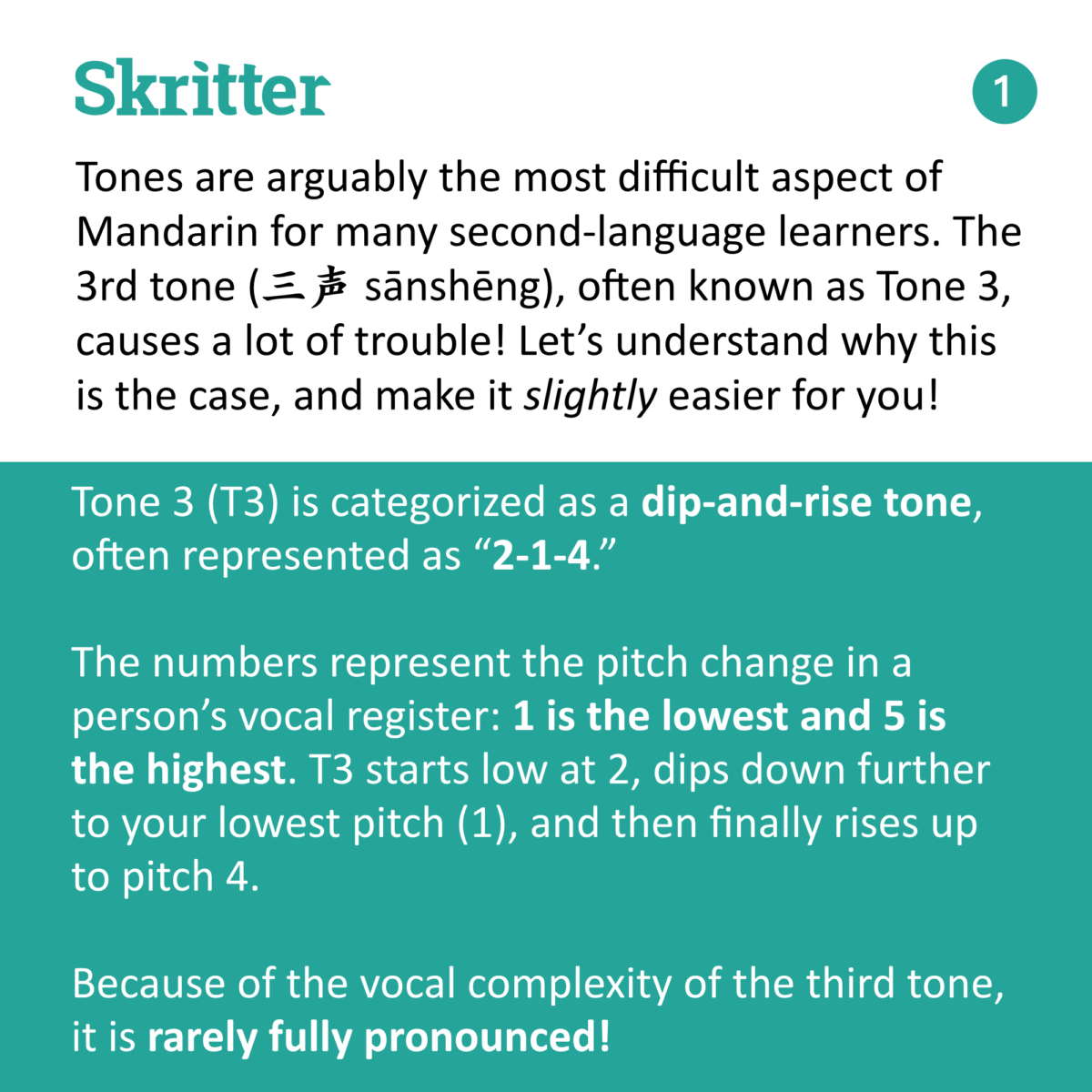 Tone Sandhi: Third Tone