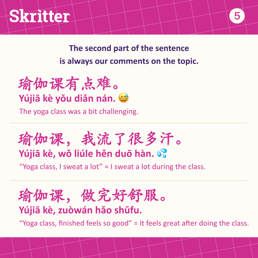 Topic-Comment Sentences in Chinese