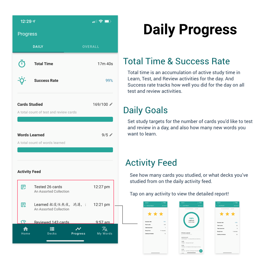 Study Streaks, Daily Goals, and New Progress Screens on Skritter Mobile ...